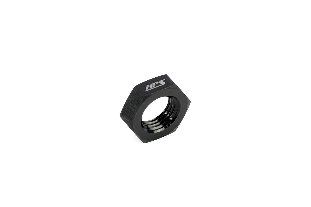 HPS Performance AN -10 Female Bulkhead Fitting Jam Nut, Aluminum, Blac ...