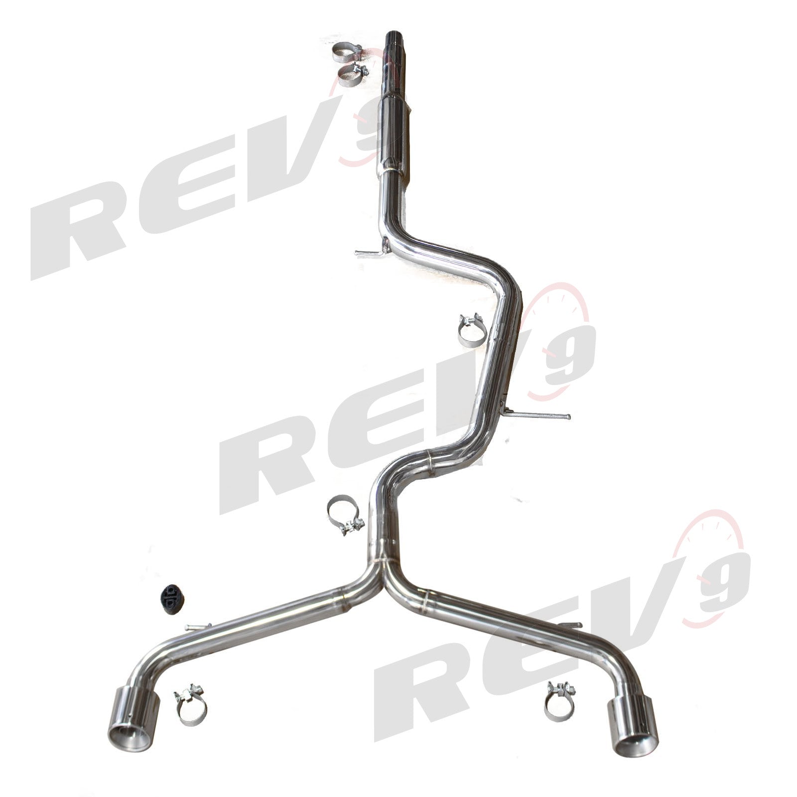 CB-079A - Rev9 V2 Exhaust System w/ Straight Pipes - VW Golf GTI MK8 ...