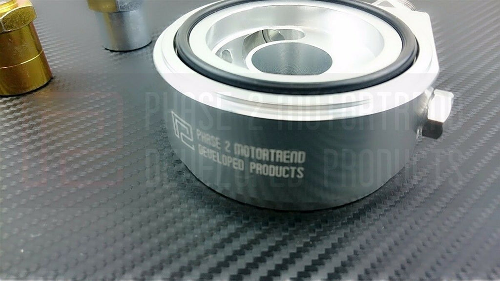 Phase 2 Motortrend (P2M) Direct Type Oil Cooler Filter Block Adapter ...