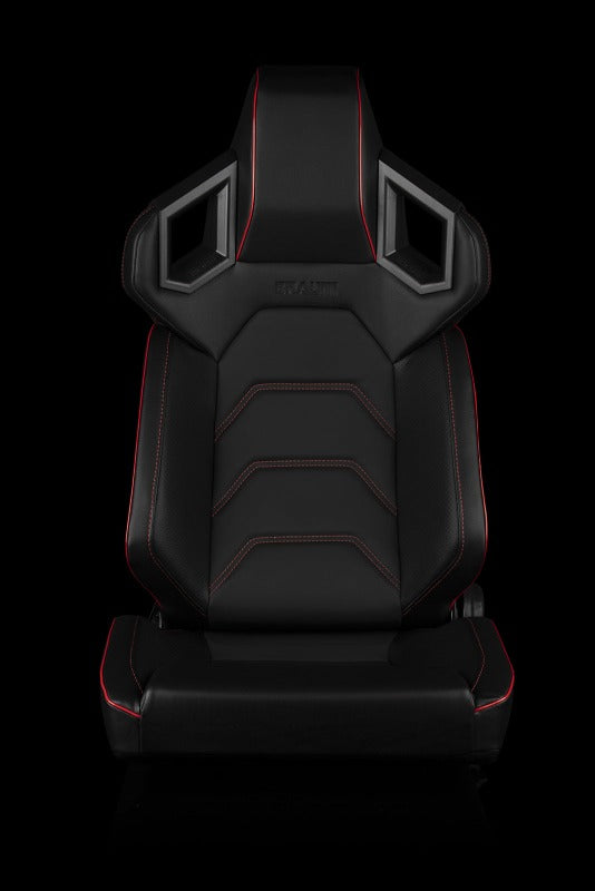 BRR5-BKRS - BRAUM RACING ALPHA-X SERIES SPORT RECLINABLE SEATS (RED ...